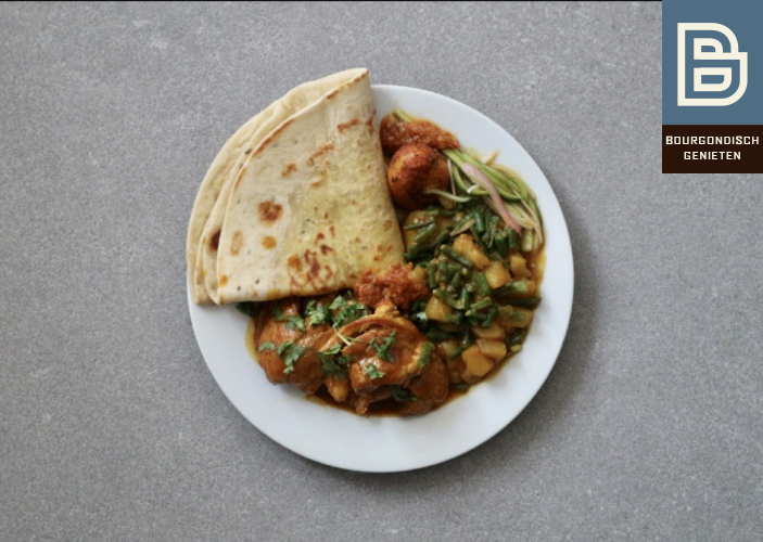 Surinaamse Roti Kip - Dubbelbourgondisch